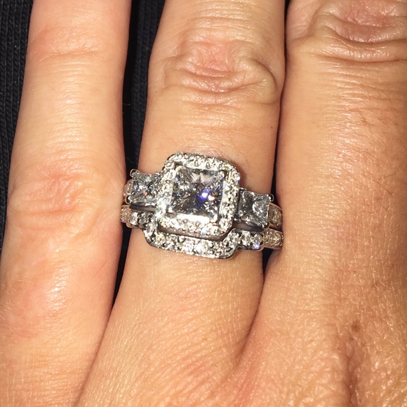 Jewelry | Engagement Ring Princess Cut Center Diamond | Poshmark